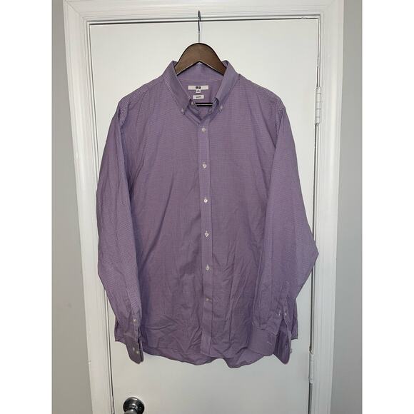 Uniqlo | Shirts | Uniqlo Mens Purple Button Down Xl Slim Fit | Poshmark